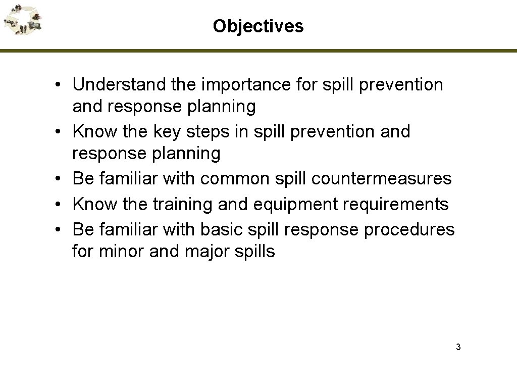 Environmental Toolbox Technical Module Spill Prevention and Response