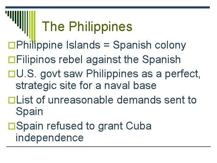 The Spanish American War Chapter 5 Section 2