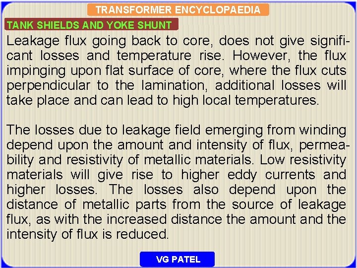 Tank Shields and Yoke Shunt PRESENTED BY PROF