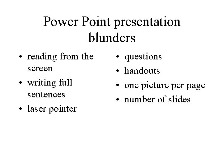Presentations By Melissa Mogensen Outline Habits when presenting