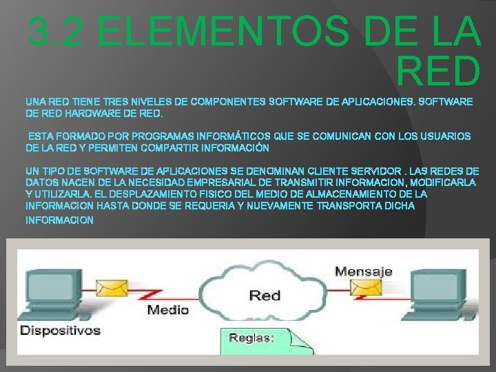 3 2 ELEMENTOS DE LA RED UNA RED