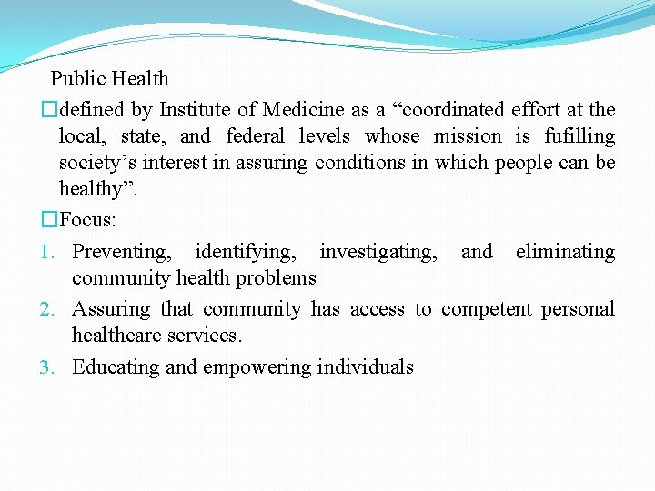 COMMUNITY HEALTH APPLICATION COMMUNITY HEALTH NURSINGCHN synthesis of