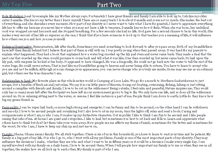 My Unexamined Life Heather Fodor Humanities 10 1