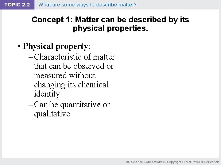 BC Science Connections 8 UNIT 2 The behaviour