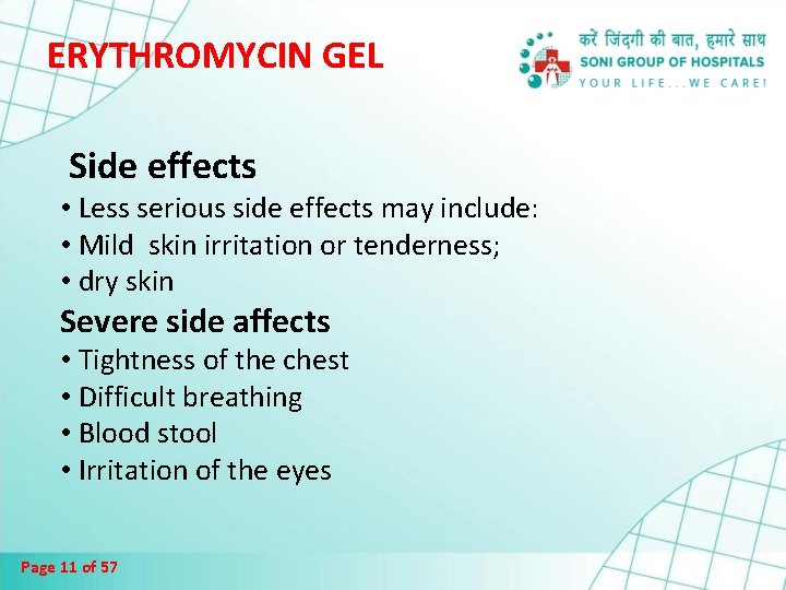 DRUGS USED ON SKIN AND MUCOUS EMBRANE Page