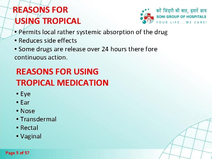 DRUGS USED ON SKIN AND MUCOUS EMBRANE Page