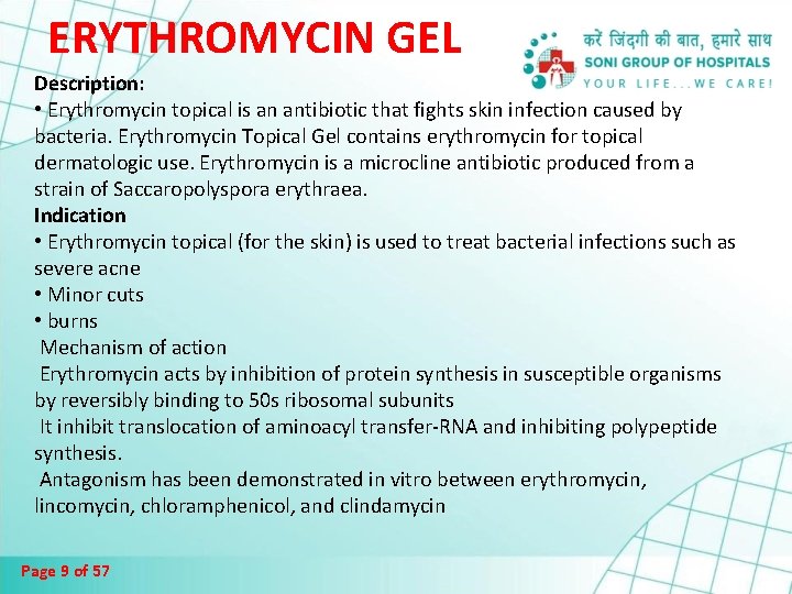 DRUGS USED ON SKIN AND MUCOUS EMBRANE Page