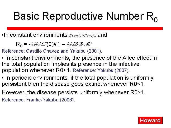 Epidemic Attractors In Periodic Environments AbdulAziz Yakubu Howard