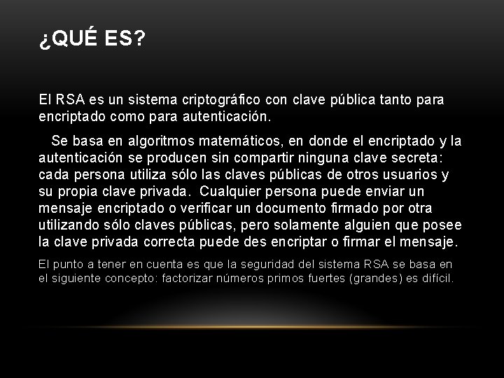 ALGORITMO DE CIFRADO RSA SEGURIDAD INFORMTICA Equipo ID