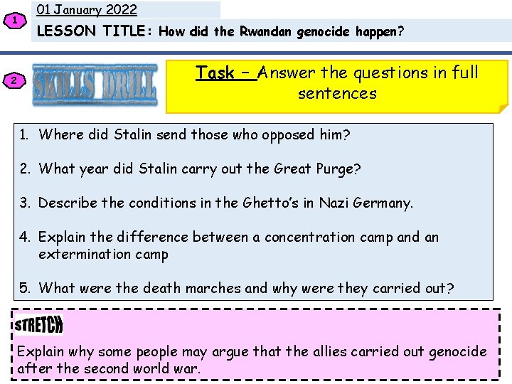 1 2 01 January 2022 LESSON TITLE How