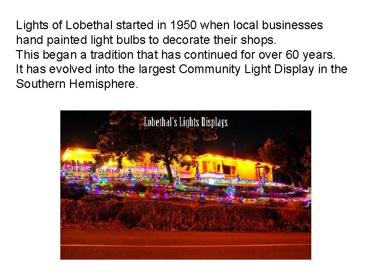 Dec 10 Dec 30 Map to Lobethal Lobethal