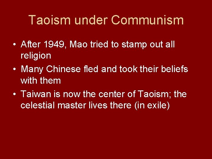 Chinese Religion China was Polytheistic Three belief systems