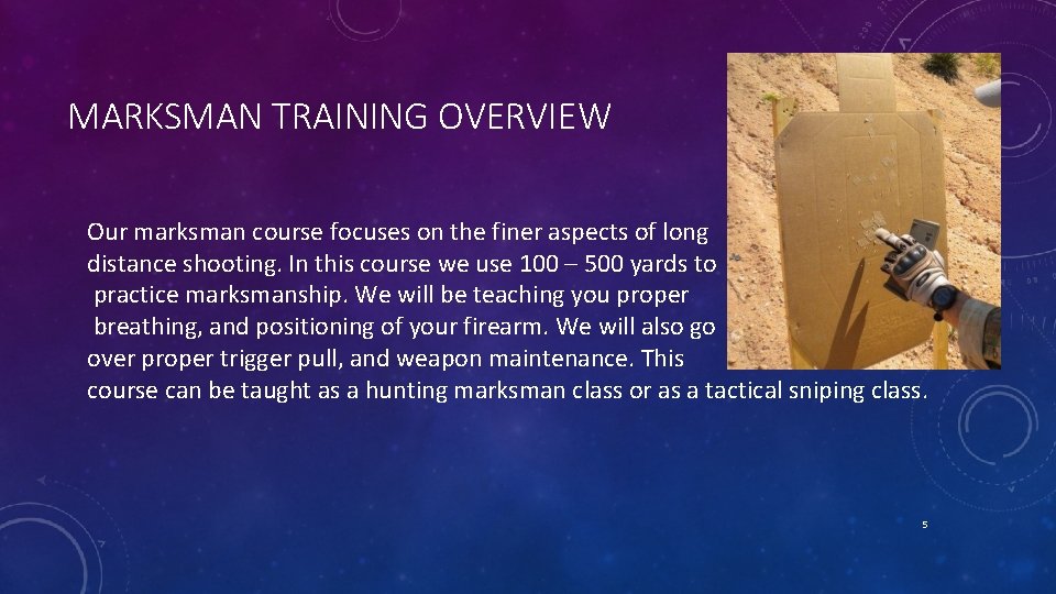 TRAINING COURSE OVERVIEW BY BRANSON BROWN 1 OUR
