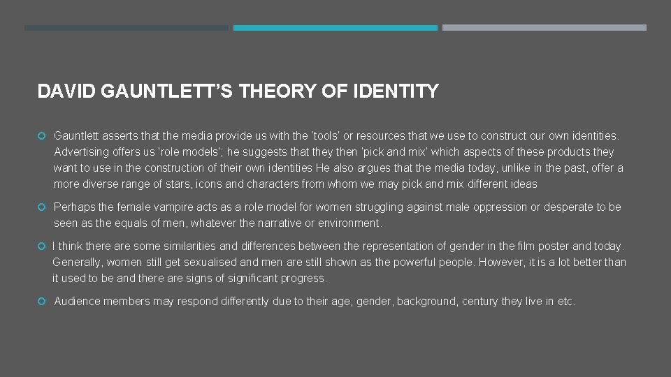 KISS OF THE VAMPIRE MEDIA LANGUAGE Genre Indicators