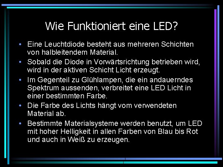 LED Leuchtdiode Funktionsweise Wie Funktioniert eine LED Eine