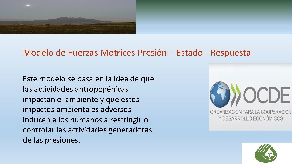 INDICADORES DE SUSTENTABILIDAD EN LAS ORGANIZACIONES MODELO FUERZAS