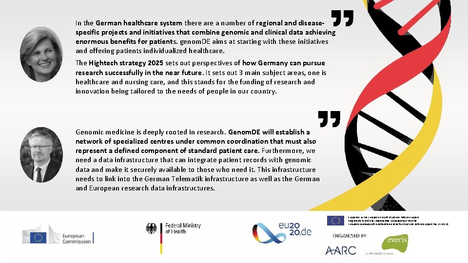 Building genomics genom DE National and European initiatives