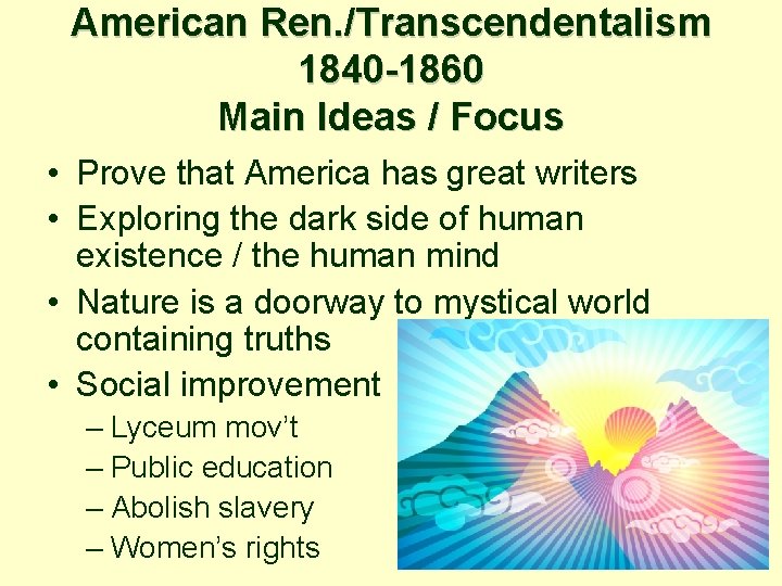 American Literary Periods and Their Characteristics PuritanColonial Writing