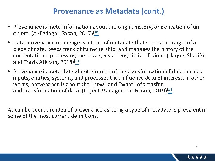 PROVENANCE LINEAGE PEDIGREE ARE THEY SAME Veterans Health