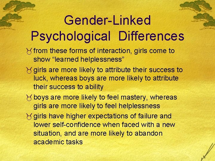 GENDER EQUITY Based in part on How Schools