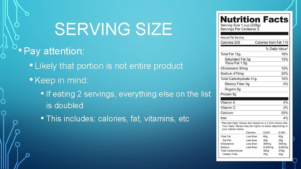 HOW TO READ A NUTRITION LABEL MJ TOMPKINS