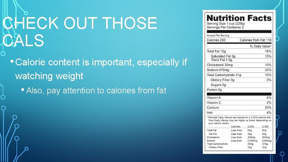 HOW TO READ A NUTRITION LABEL MJ TOMPKINS