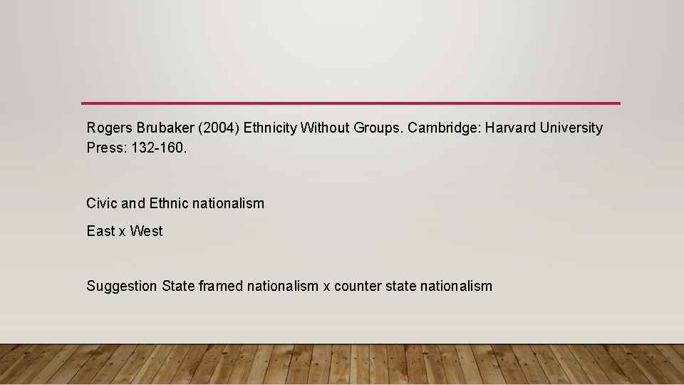 NATIONS AND NATIONALISM STEVEN VERTOVEC ROGERS BRUBAKER Charles