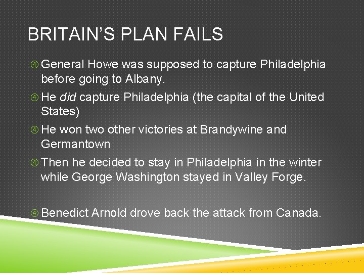 BATTLES OF THE REVOLUTION HELP FROM THE FRENCH