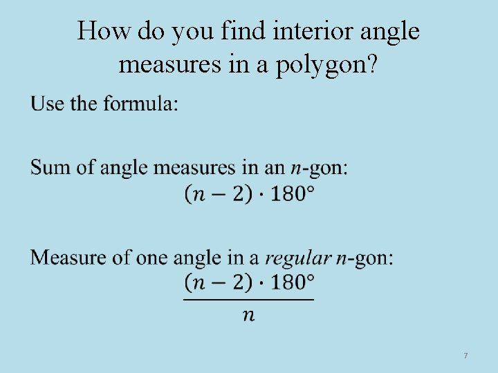 Lesson 1 2 3 Angles a nd Poly