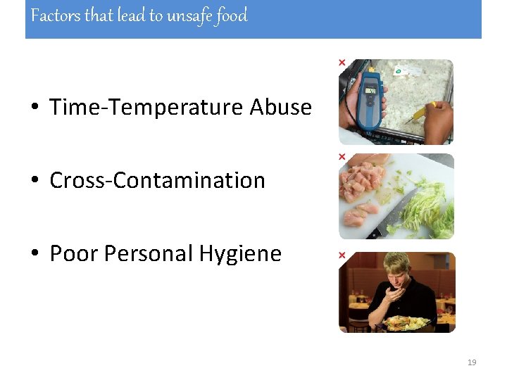 CHAPTER 1 PROVIDING SAFE FOOD KEEPING FOOD SAFE