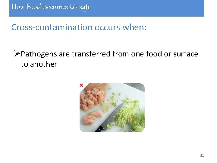 CHAPTER 1 PROVIDING SAFE FOOD KEEPING FOOD SAFE