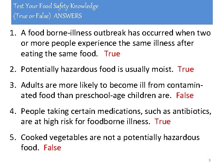 CHAPTER 1 PROVIDING SAFE FOOD KEEPING FOOD SAFE