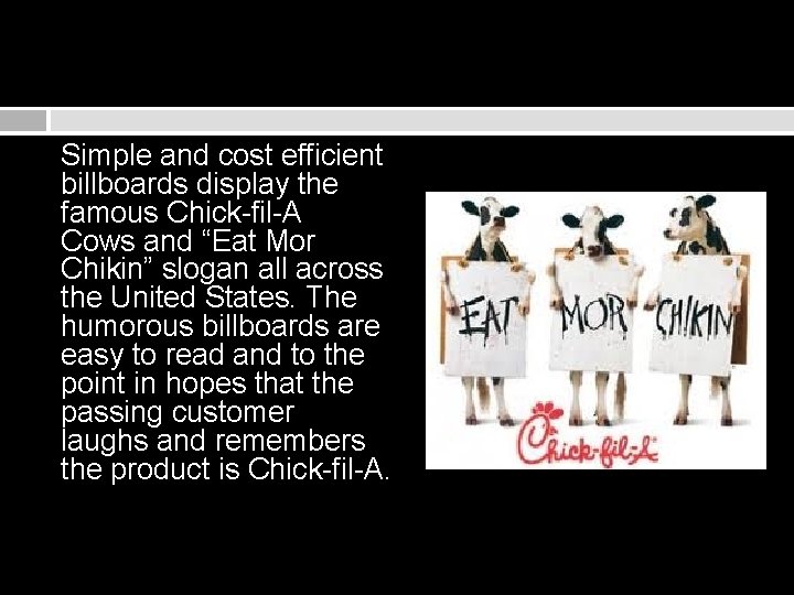 ChickfilA Advertisement Campaign By Daniel Monroe Elizabeth Surratt
