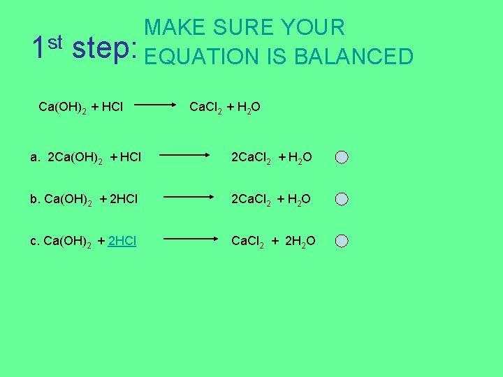 Stoichiometry Finding the Limiting Reactant THE PROBLEM What