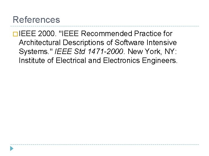 Software Architecture overview Architectural views Views are aspects