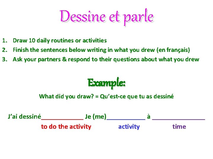 Dessine et parle 1 2 3 Draw 10