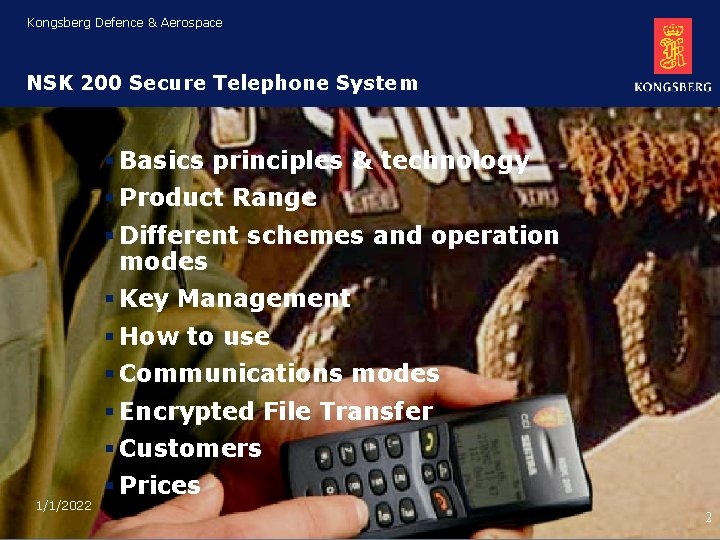 NSK 200 Secure Phone System 112022 KDC Crypto