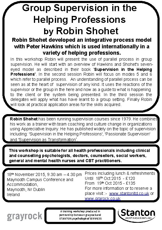 Group Supervision in the Helping Professions by Robin