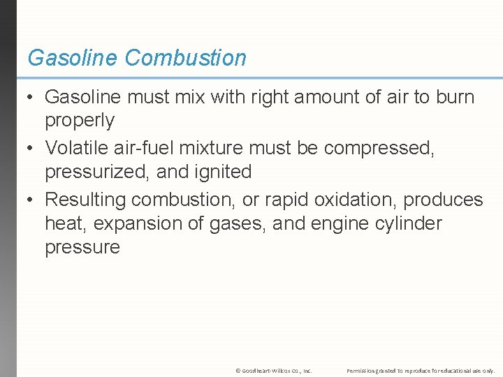 Chapter 39 Automotive Fuels Combustion Efficiency Objectives After