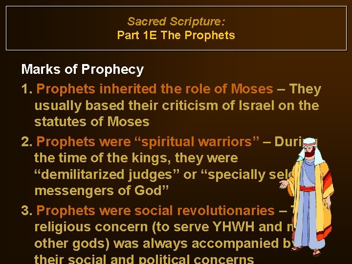 Sacred Scripture Part 1 E The Prophets U