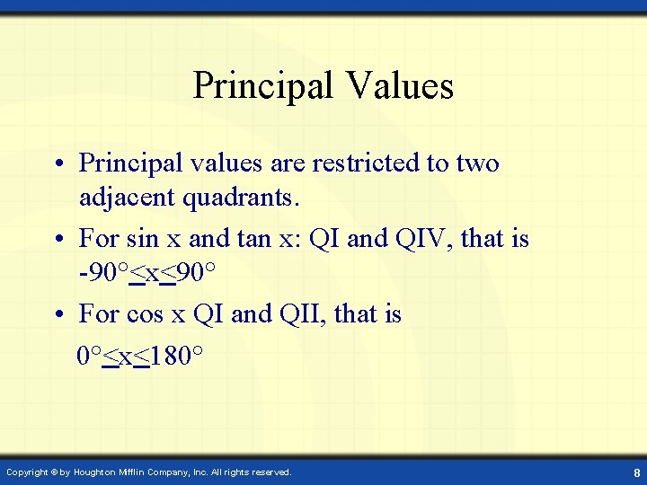 7 5 Solving Trigonometric Equations sin x is