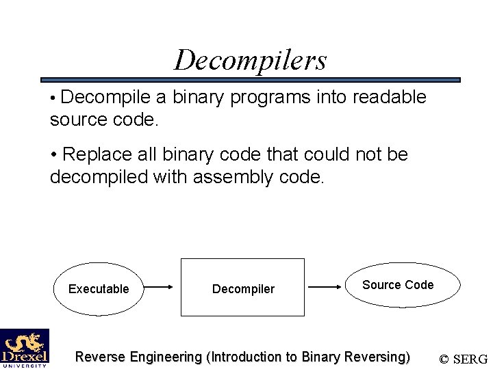 Software Reversing Engineering a k a Reversing Spiros
