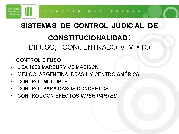 CONTROL DE CONSTITUCIONALIDAD COLOMBIA PRESUPUESTOS DEL CONTROL ...