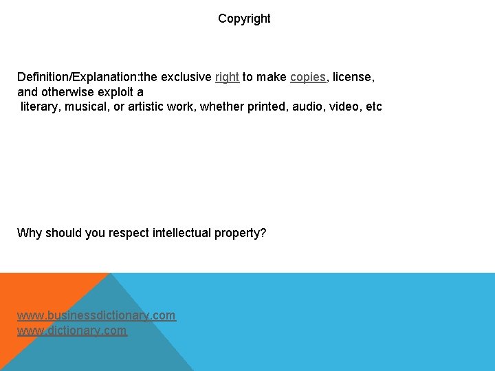 COPYRIGHT AND FAIR USE GUIDELINES BY YOUR NAME