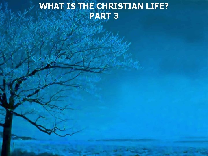 WHAT IS THE CHRISTIAN LIFE PART 3 Faith
