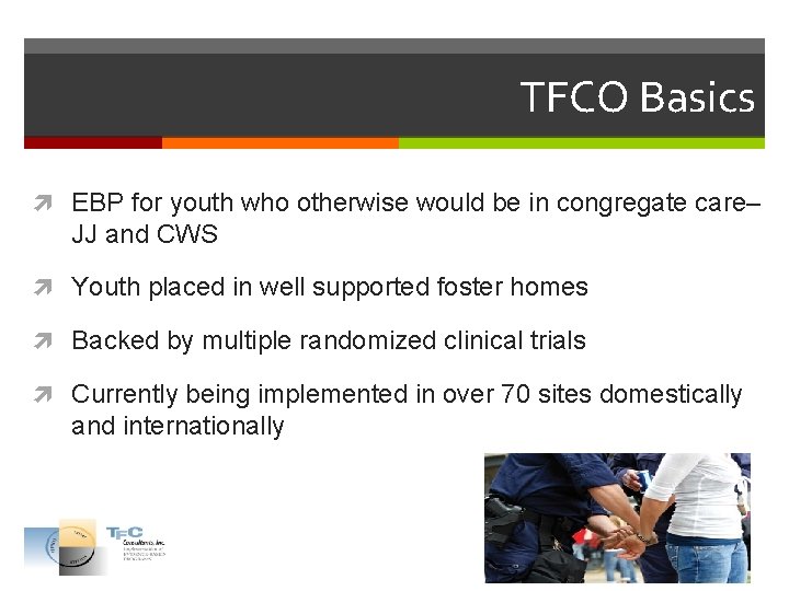 Improving Implementation of TFCO Through EvidenceInformed ...