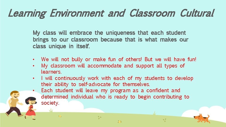 Comprehensive Behavior Management Plan Created by Stacey Ousley