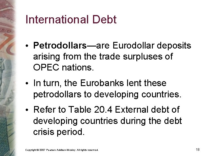 Chapter 20 International Banking Debt and Risk Topics