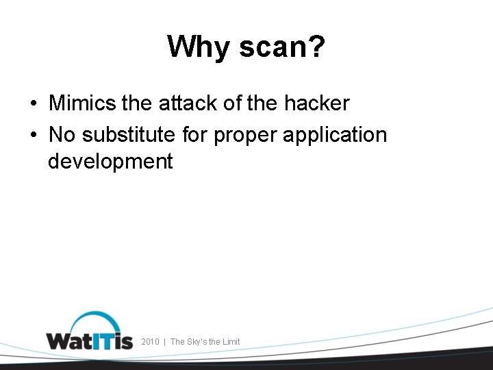 Web Application Testing with App Scan Terry Labach