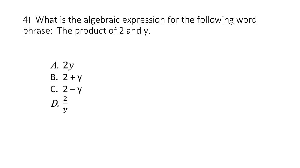 Practice Semester Exam Algebra 1 A Part 1